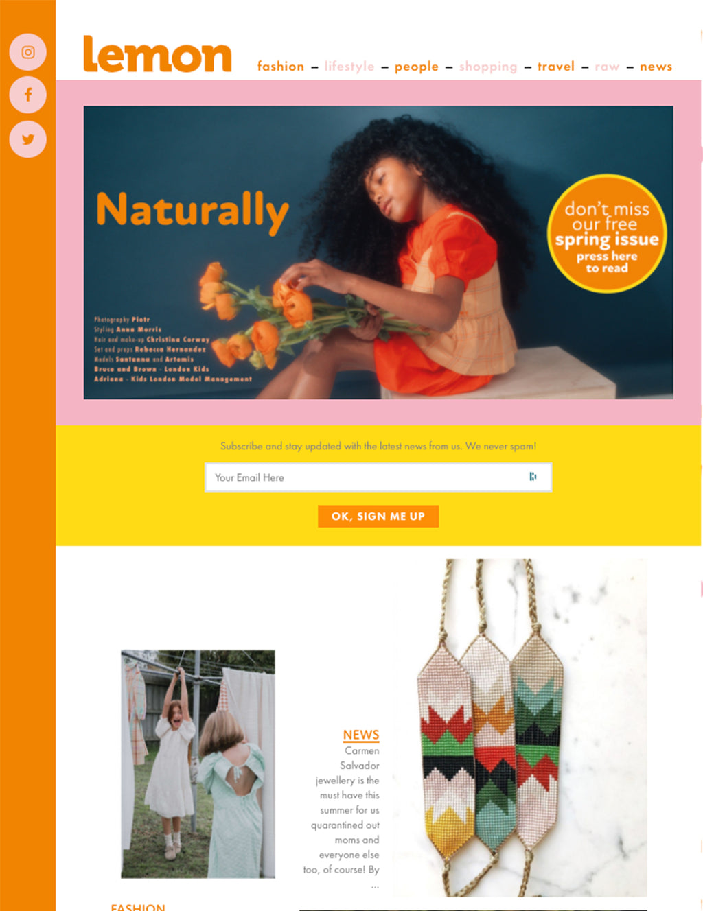 Lemon Magazine - July 2020 – Olga Valentine Swimwear