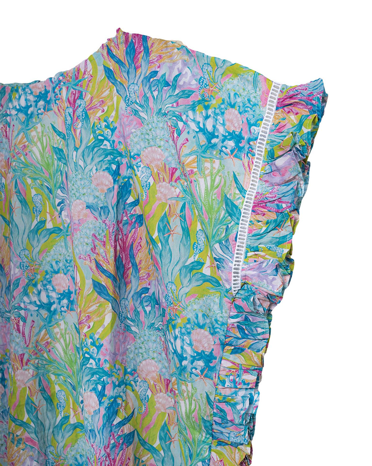 Frilly Beach Cover Up (Coral Dreams) – Olga Valentine Swimwear