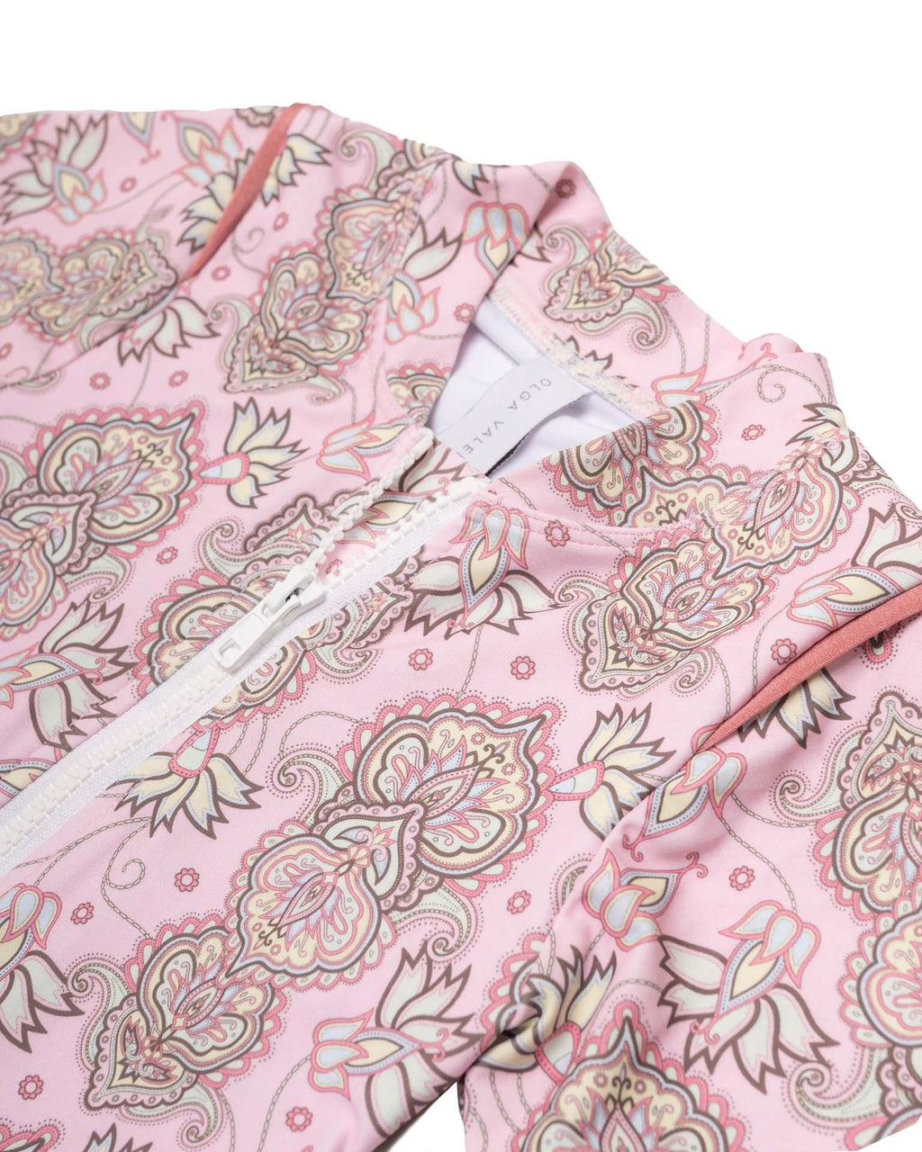 Long Sleeve Zip One Piece Swimsuit - Wild Flower – Olga Valentine Swimwear