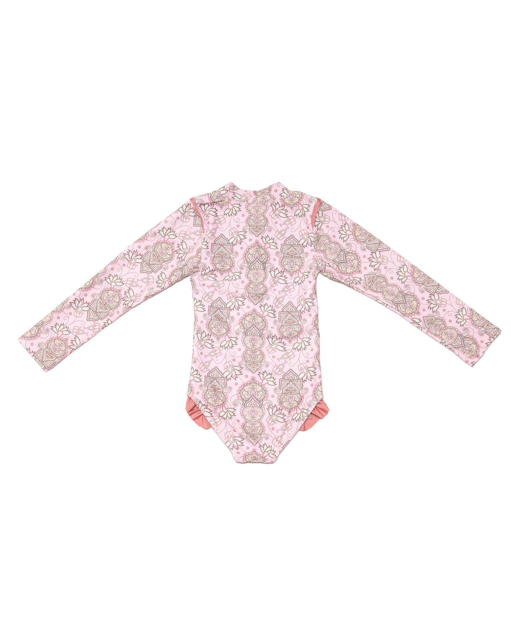 Long Sleeve Zip One Piece Swimsuit - Wild Flower – Olga Valentine Swimwear