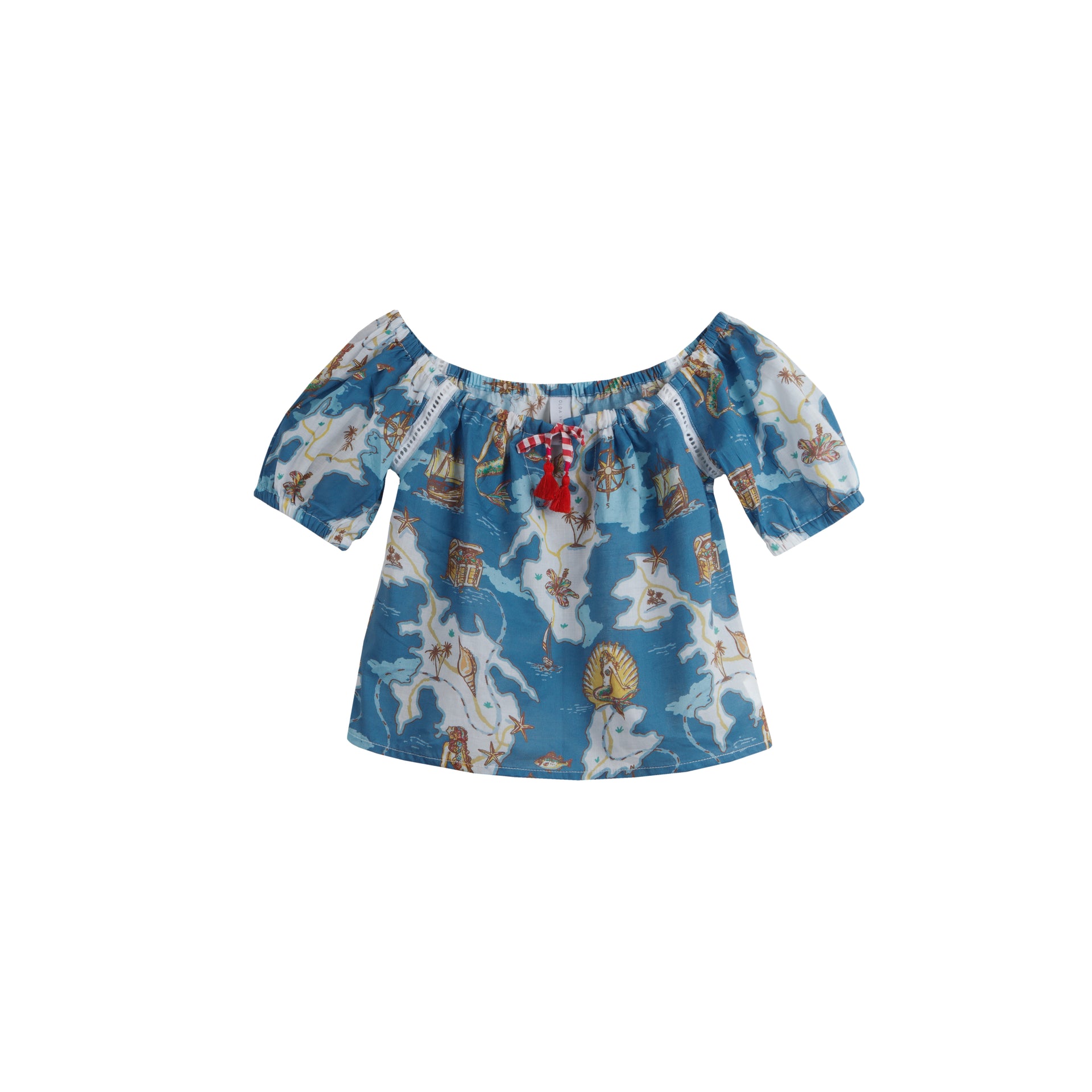 SAMPLE | Cotton Off Shoulder Top – Olga Valentine Swimwear