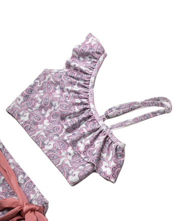 One Shoulder Ruffle Bikini - Mystic Moon – Olga Valentine Swimwear