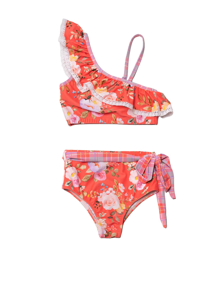 One Shoulder Ruffle Bikini – Olga Valentine Swimwear