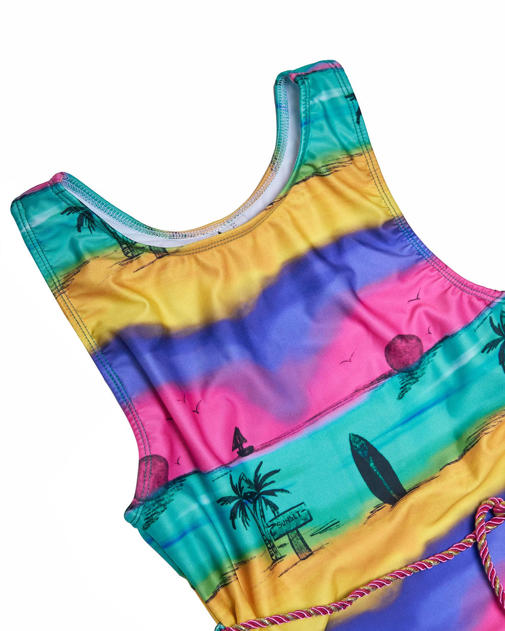 Girls One Piece Swimsuit – T-Back with Belt (Camp Cove) | OV – Olga ...